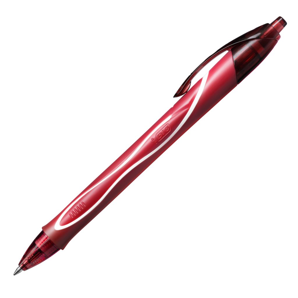 Penna a sfera a scatto Gelocity Quick Dry - punta 0,7mm - rosso - Bic ...