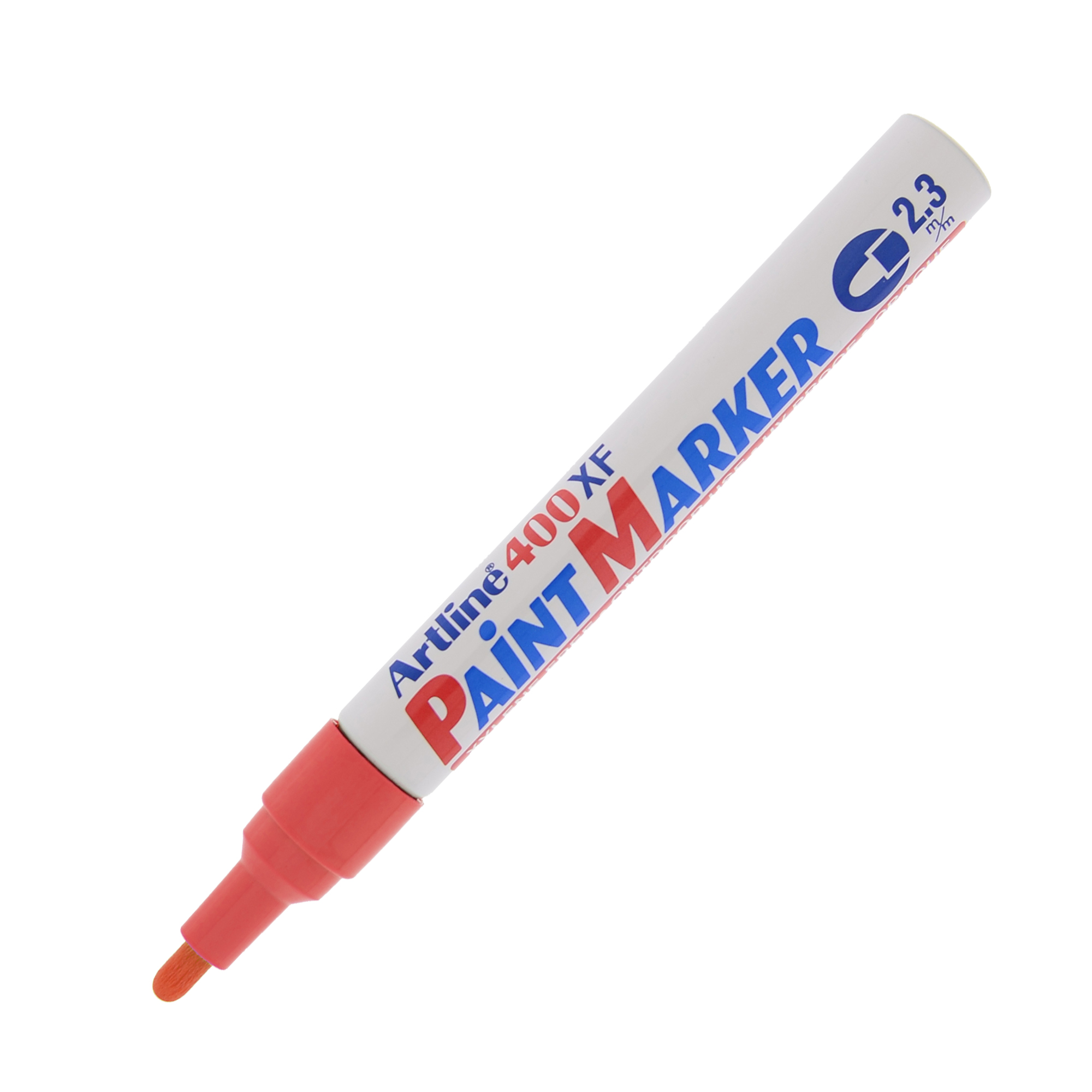 Marcatore perrmanente A 400 - a vernice - punta tonda - 2,3 mm - rosso ...