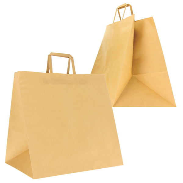 Shoppers Flat maxi plus - 40 x 35 x 35 cm - carta kraft - avana ...