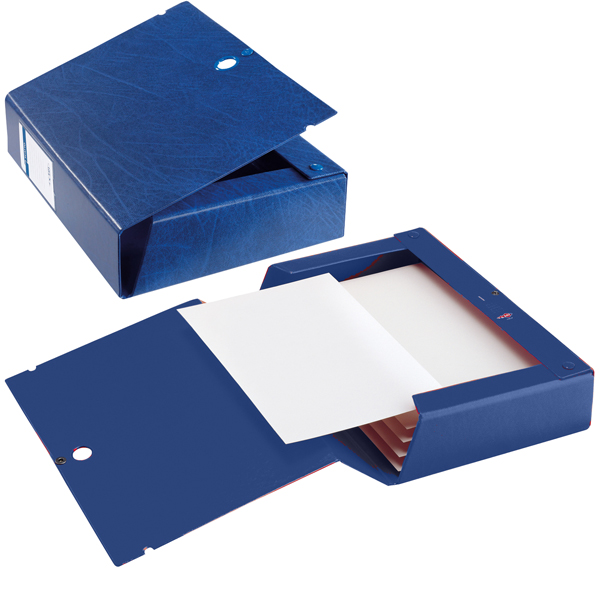 Scatola archivio Scatto - dorso 4 cm - 25 x 35 cm - blu - Sei Rota ...