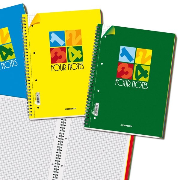 Blocco spirale Four Notes - 5mm - 222 x 297mm - 70gr - 120 fogli ...