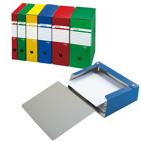 Scatola archivio Spazio - dorso 10 cm - 25x35 cm - rosso - Sei Rota ...