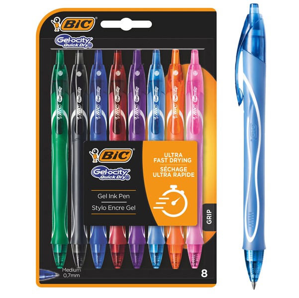 Penna gel scatto Geolocity Quick Dry - punta 0,7 mm - colori assortiti ...