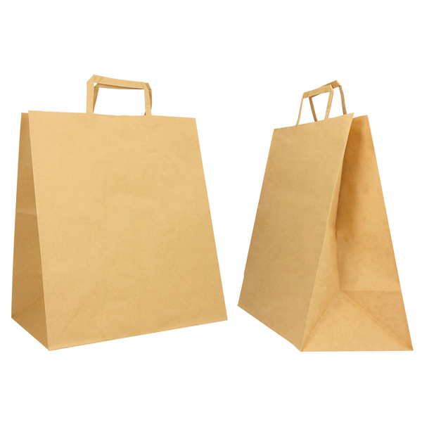 Shopper Flat Large - 28 x 17 x 32 cm - carta kraft - avana - Mainetti ...