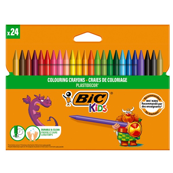 Pastelli colorati Plastidecor - plastica - colori assortiti - Bic ...
